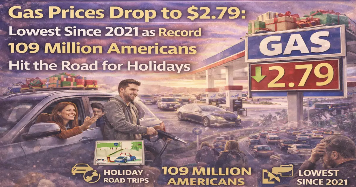 Gas Prices Hit $2.79: Lowest Since 2021 for Holiday Travel