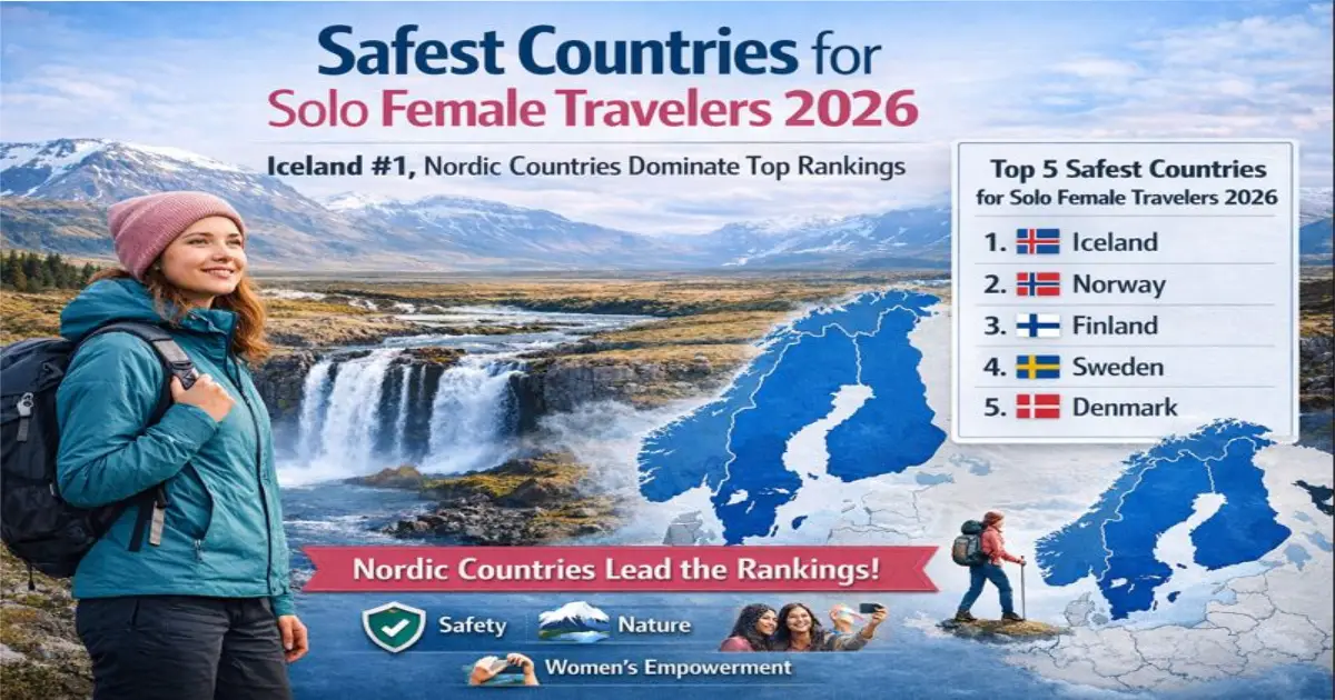 Safest Countries Solo Female Travelers 2026:Iceland #1 Guide