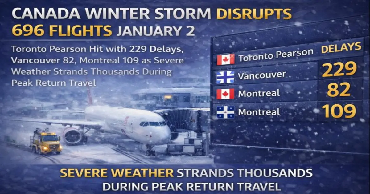 Canada Winter Storm Disrupts 696 Flights January 2
