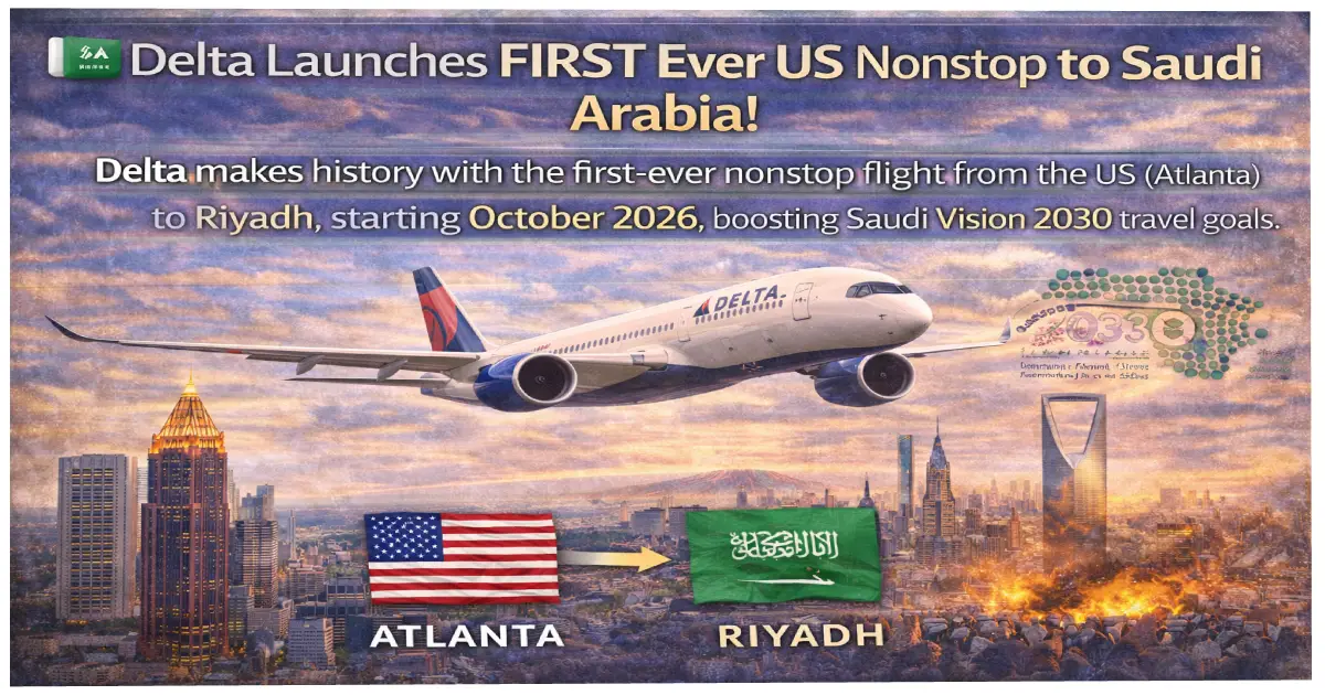 Delta Atlanta-Riyadh Oct 23: First US-Saudi Route, $921 Deal