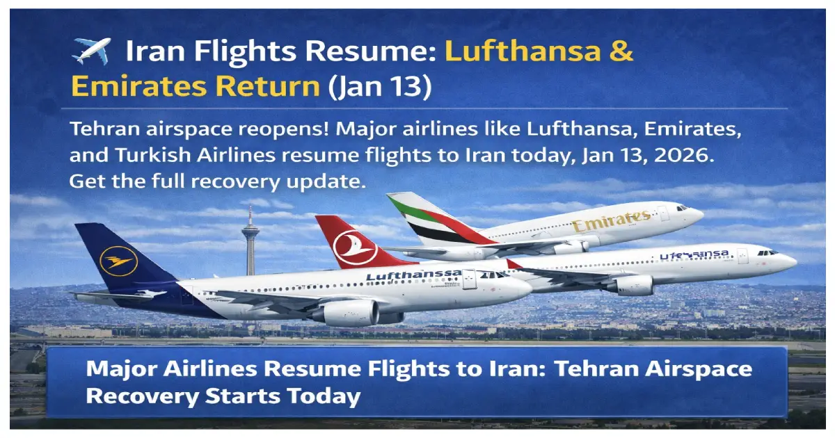 Iran Flights RESUME Jan 13: Partial Recovery After Protests