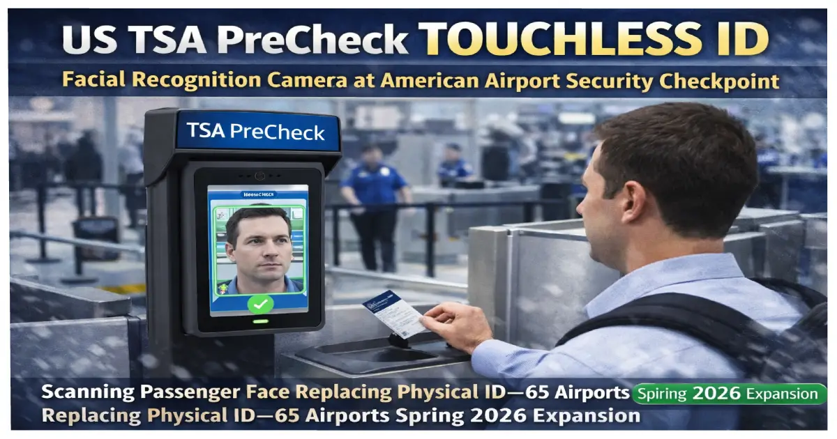 US TSA Facial Recognition: 65 Airports Get It Spring 2026