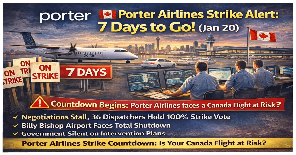 Porter Strike in 7 DAYS (Jan 20): Canada Travel Crisis Update