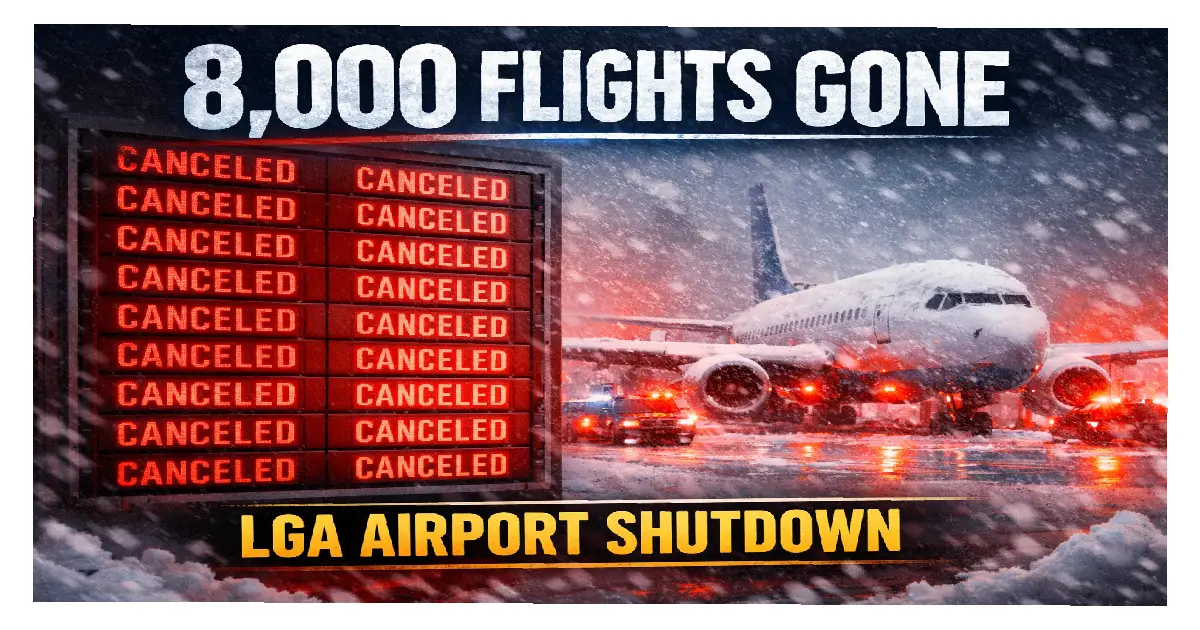 Sunday Jan 26: 8,000 Flights Cancelled - Worst Day Ever
