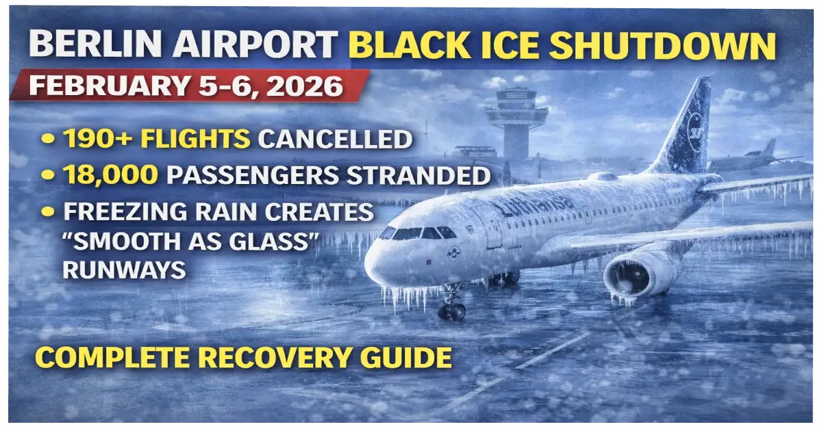 Berlin Airport Black Ice: 190+ Flights Cancelled Feb 5-6