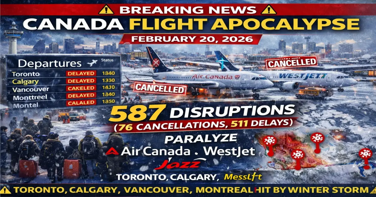 Canada Flight Apocalypse February 20, 2026: 587 Disruptions