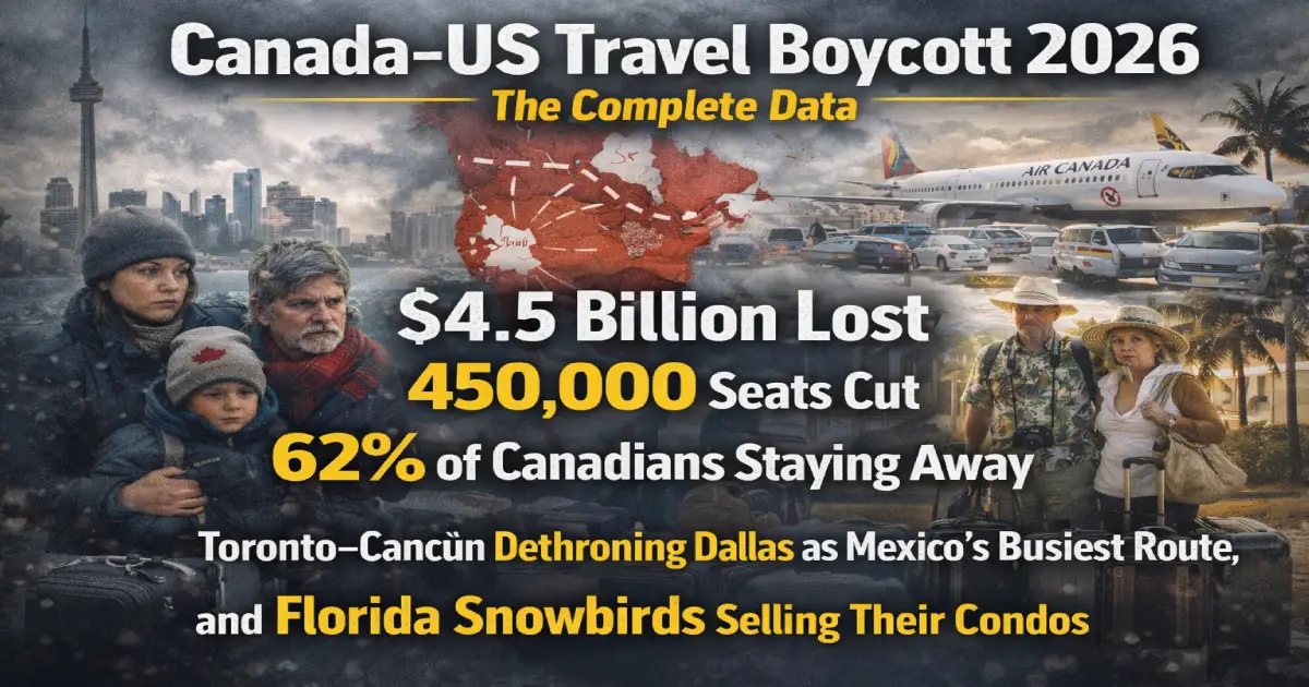 Canada–US Boycott 2026: $4.5B Loss, 450K Seats Cut