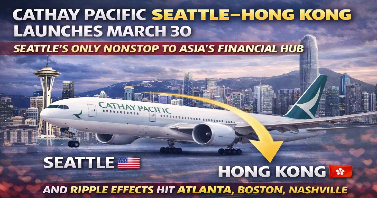 Cathay Seattle-Hong Kong Nonstop Starts March 30, 2026