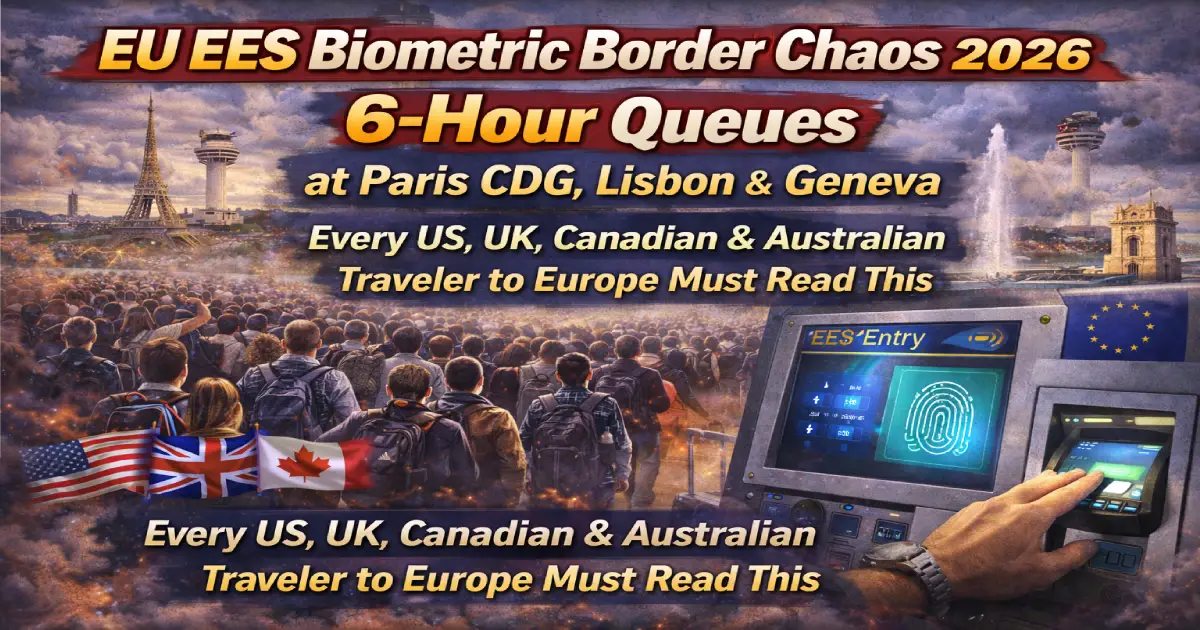 EU EES Biometric Border Chaos 2026: 7-Hour Queues Hit US, UK & Canadian ...