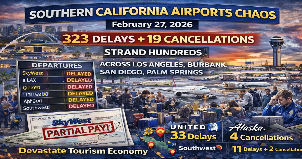 Southern California Feb 27: 323 Delays Strand Hundreds Today
