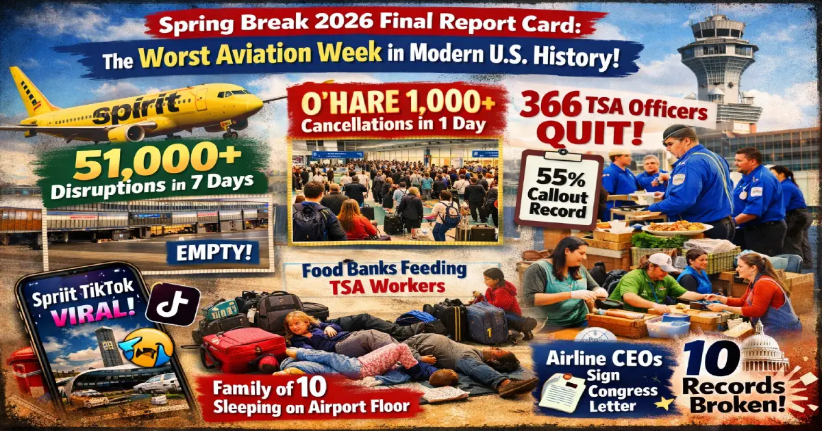 Spring Break 2026 Report Card: Worst Aviation Week Ever