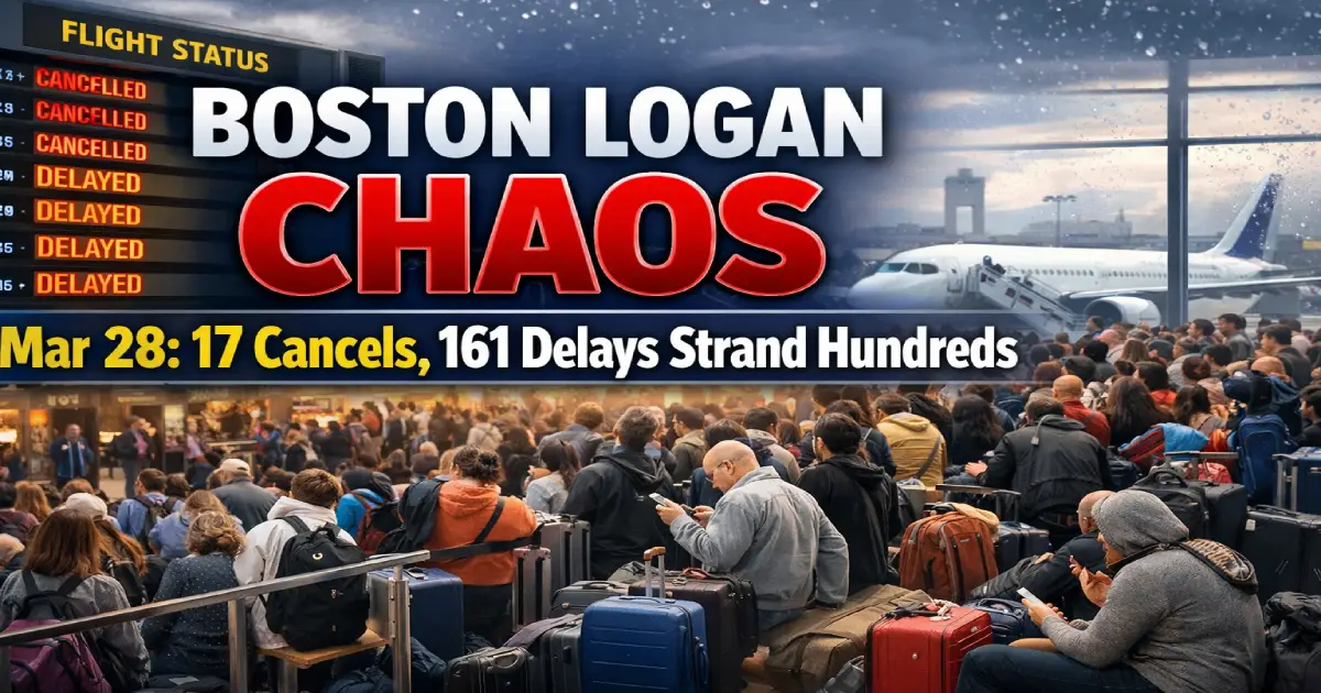 Boston Logan Mar 28: 178 Disruptions, JetBlue 59 Worst
