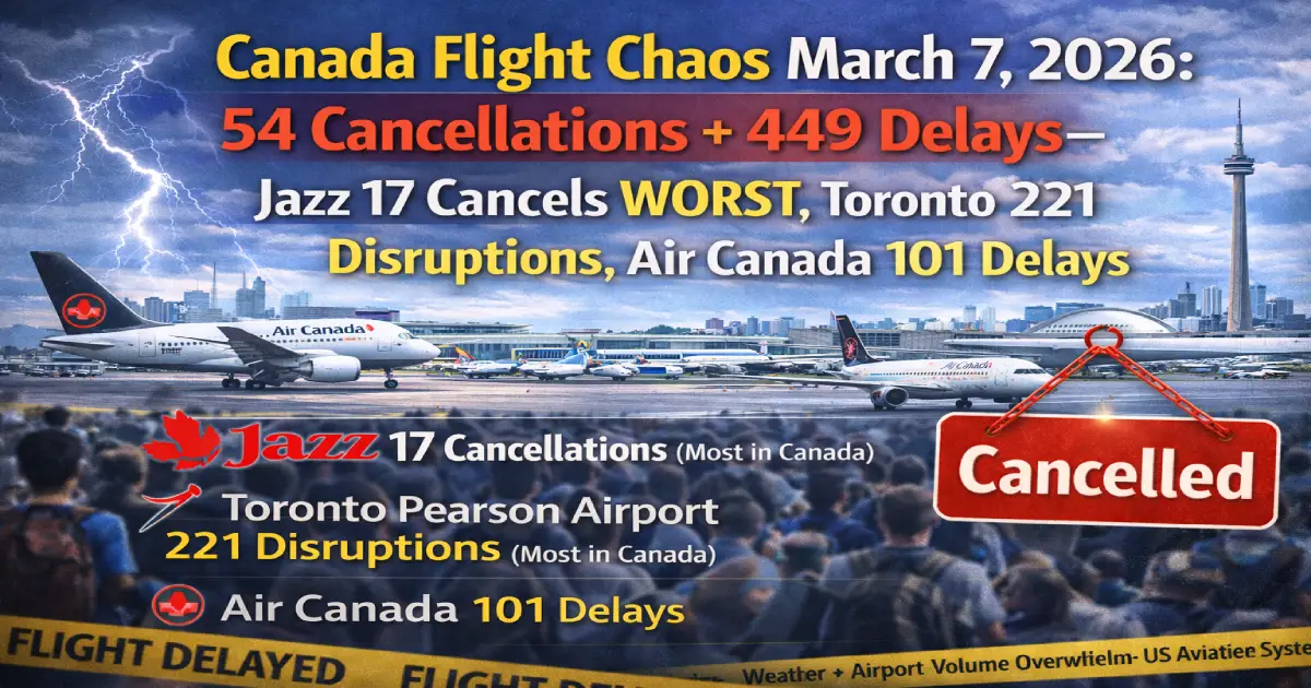 Canada Chaos: 503 Disruptions, Jazz 17 Cancels, Toronto 221