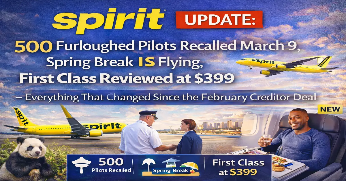 Spirit Airlines: 500 Pilots Back,First Class Reviewed,Spring