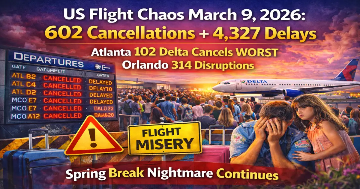 US Chaos: 4,929 Disruptions, Atlanta 102 Delta Cancels WORST