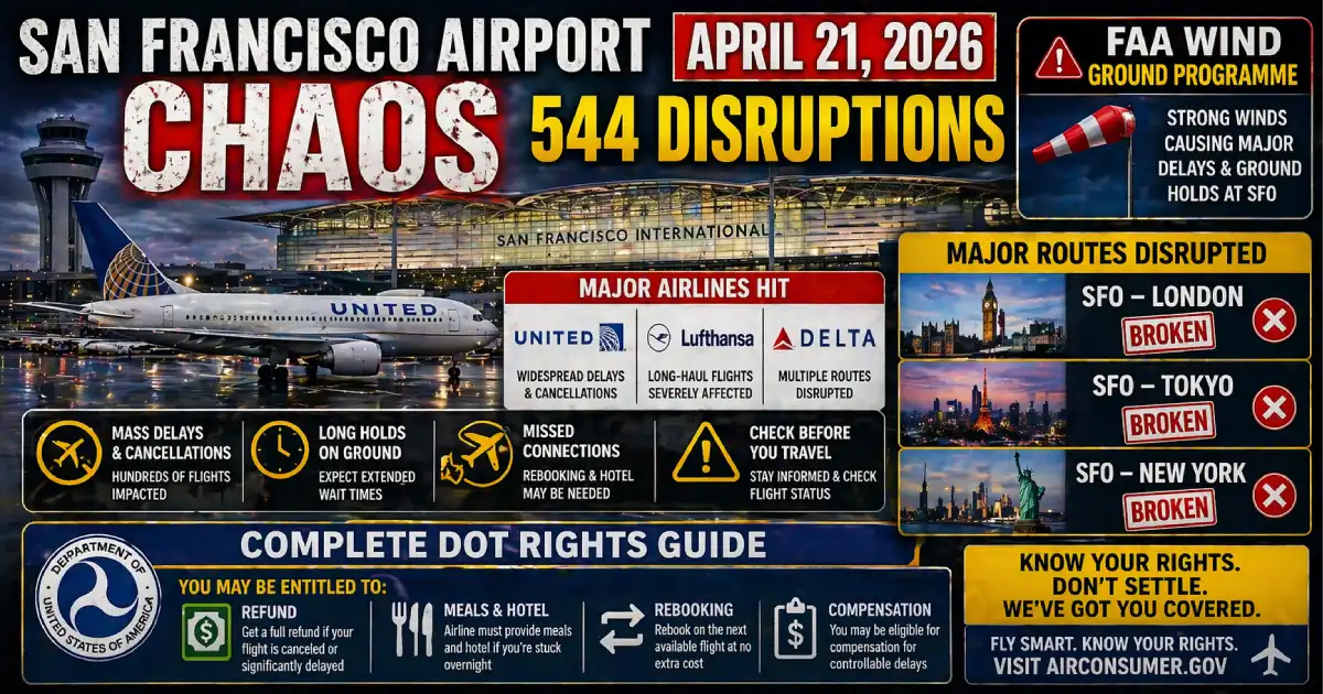 San Francisco Airport Chaos April 21: 544 Disruptions