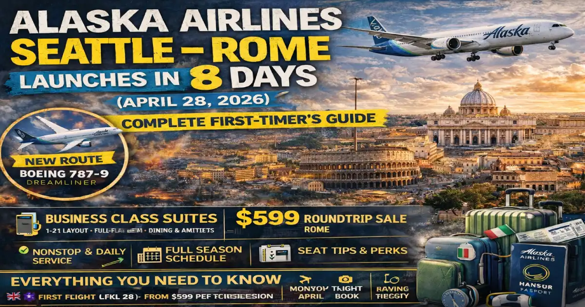 Alaska Airlines Seattle–Rome Launches in 8 Days: Full Guide