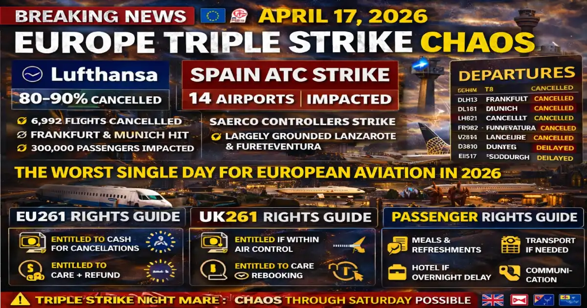 Europe Triple Strike Chaos April 17: Worst Aviation Day of 2026