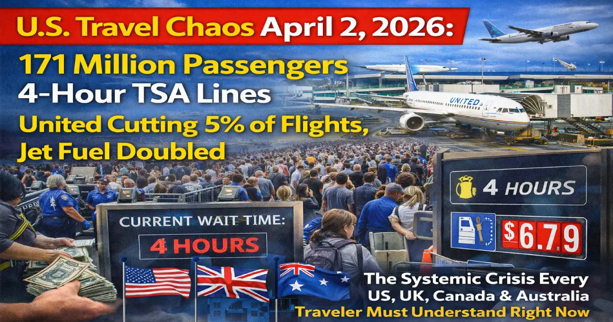 US Travel Chaos April 2026: TSA Crisis, Jet Fuel & Flights