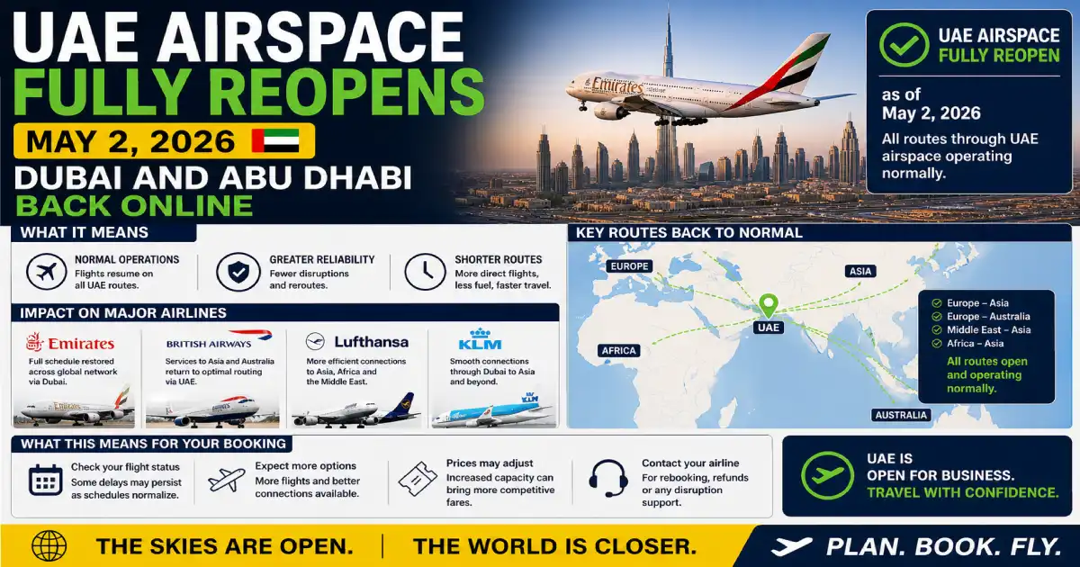 UAE Airspace Reopens May 2: Dubai Flights Restored — Act Now